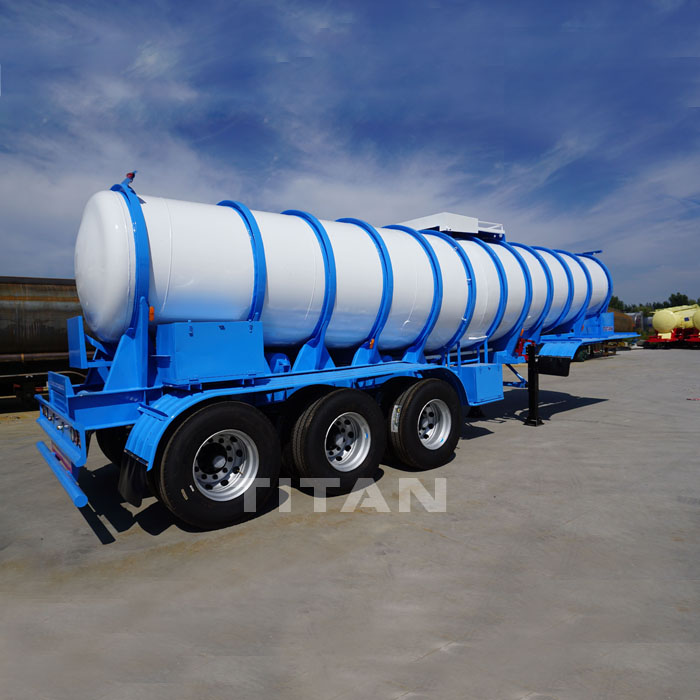 chemical transport tanker trailer 19m3 Tri-axle 98% sulfuric acid tanker trailer
